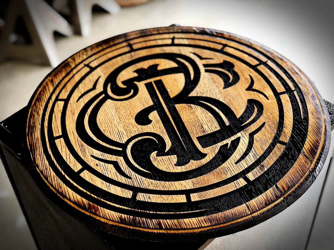 Barrel Logo Amazon.com: Personalized 1 Liter Whiskey Barrel Dispenser